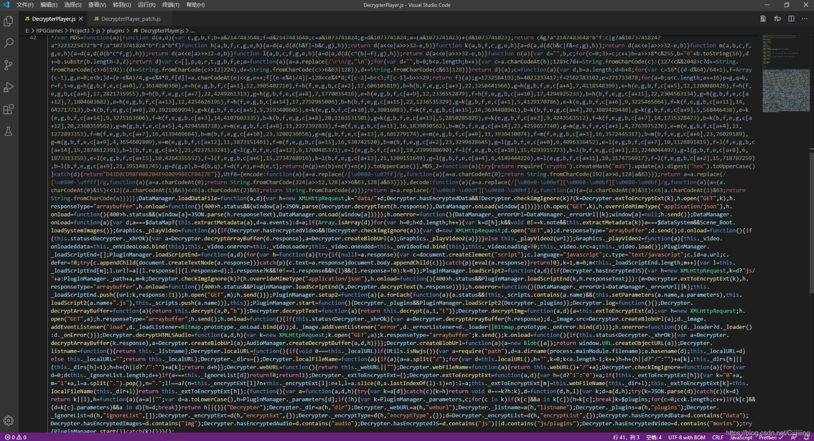 记一次完整的RPG Maker MV游戏逆向过程（思路一） - Cing's Blog